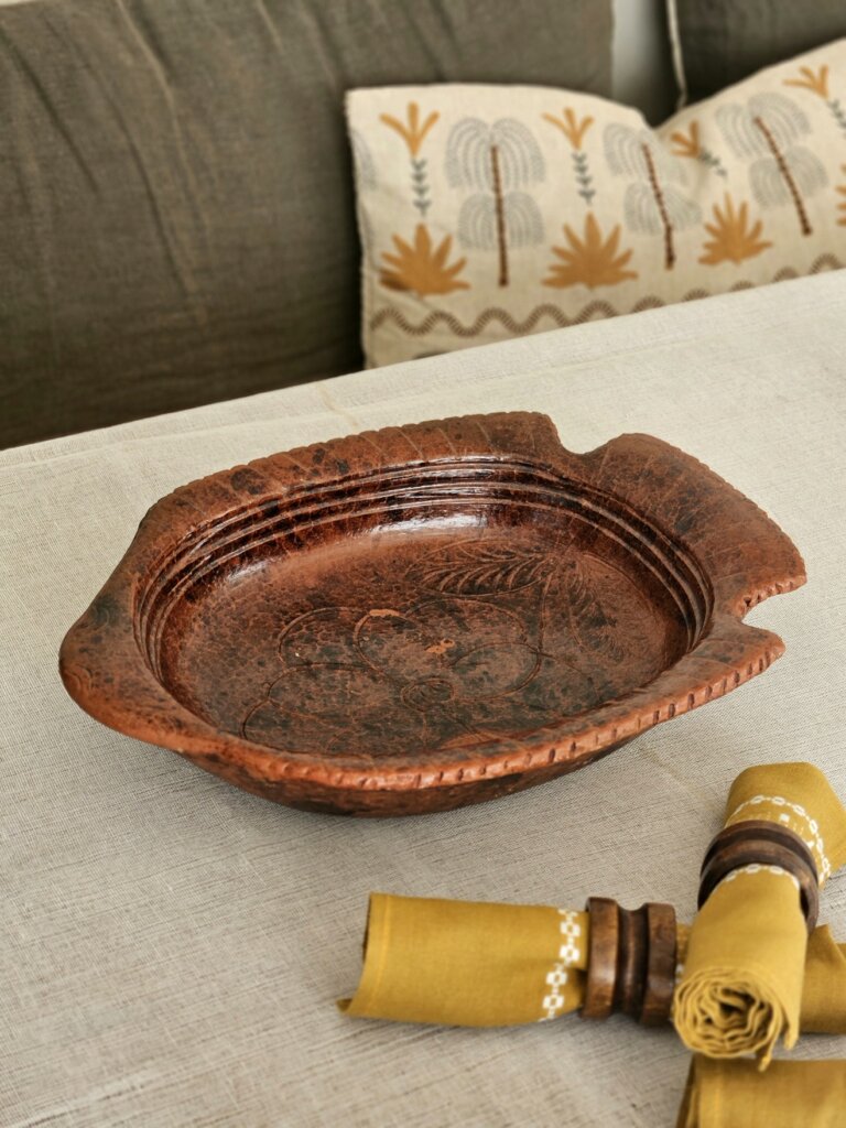 Plat traditionnel du Burkina Faso en terre cuite "TIGAN" - Décoratrice ...